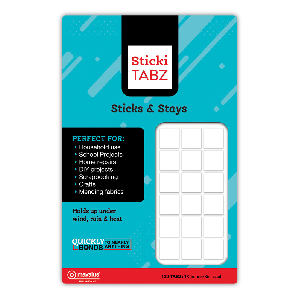 Sticki Tabz 1/2" x 5/8" - 120 Tabz – Mavalus